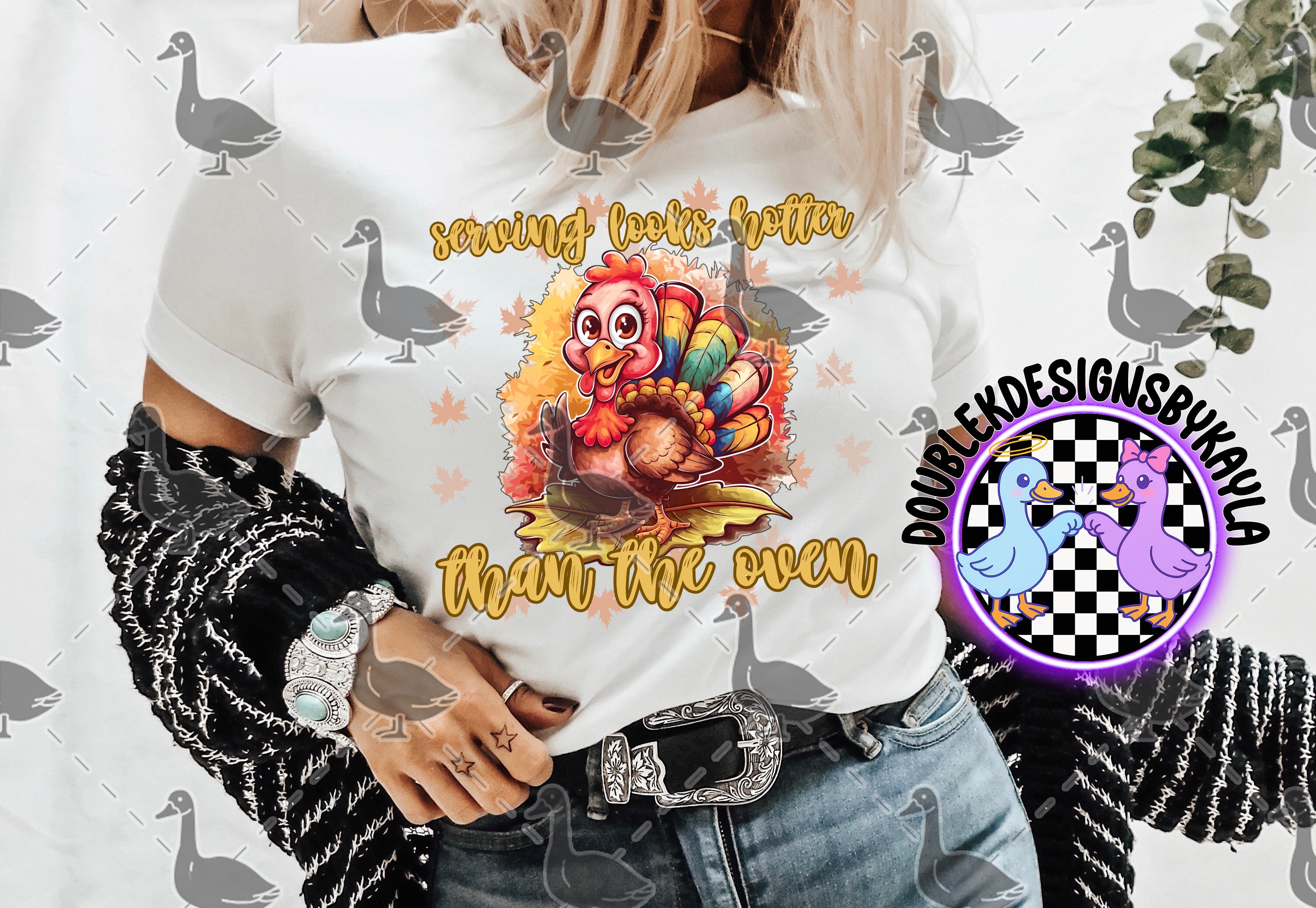 Serving Looks Better Than the Oven Turkey Digital Design – Thanksgivin ...